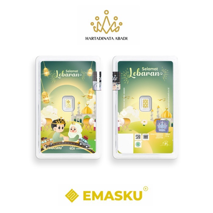 Jual EMASKU Hartadinata Moment Selamat Lebaran 0.1 Gram | Shopee Indonesia