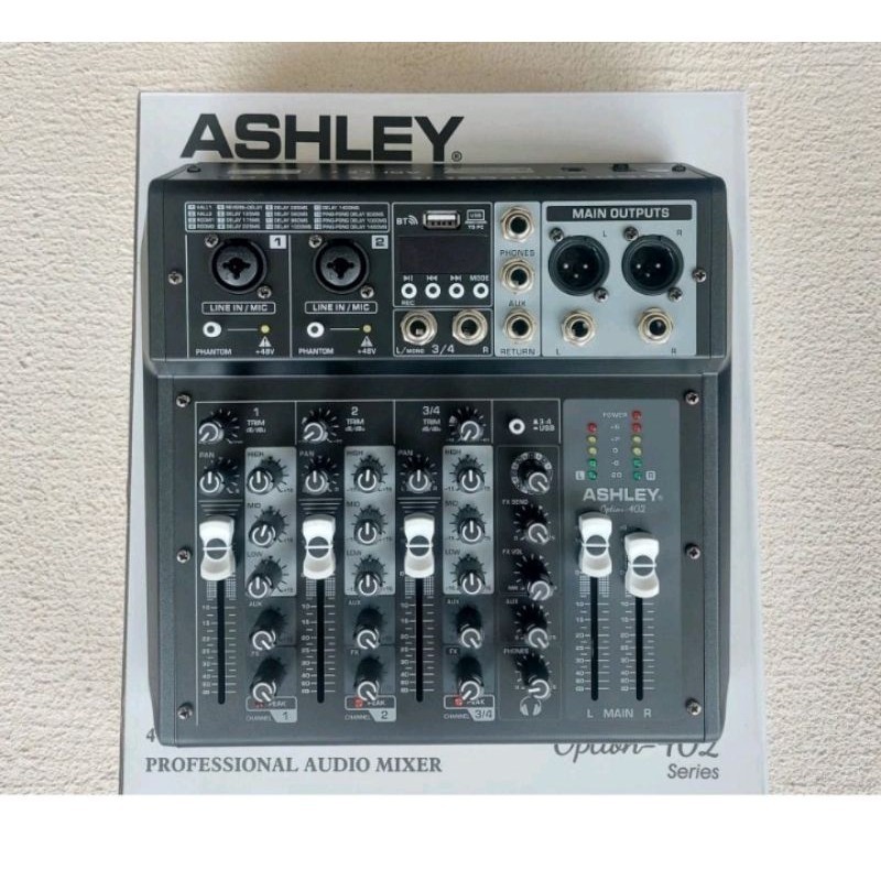 Jual Mixer Ashley Option 402 Original 4 Channel PC Soundcard - Bluetooth | Shopee Indonesia