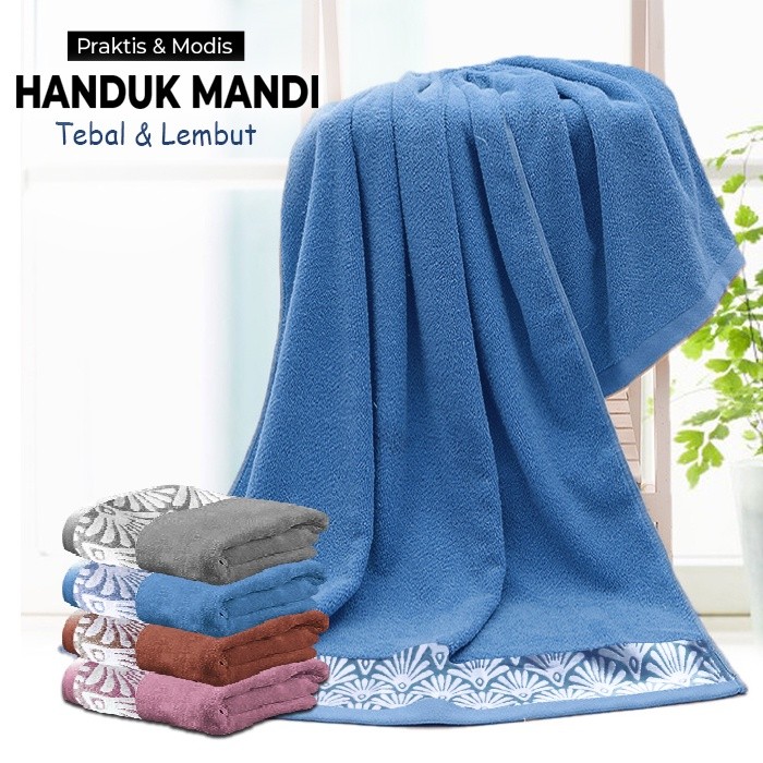 Jual Handuk Mandi Motif Premium Dewasa Jumbo Tebal 70x140 Cm / Handuk ...