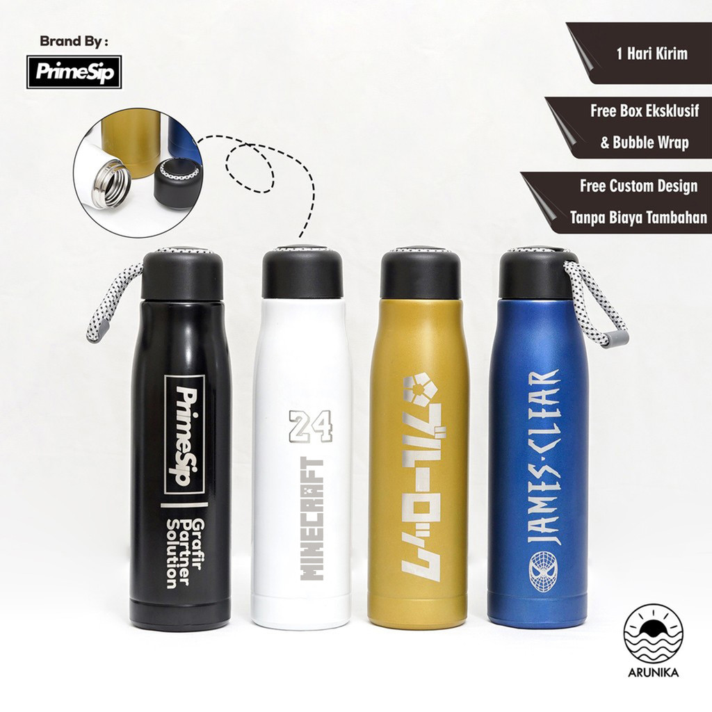 Jual Tumbler Sport Tali 500ml Custom Termos Grafir Stainless Steel ...