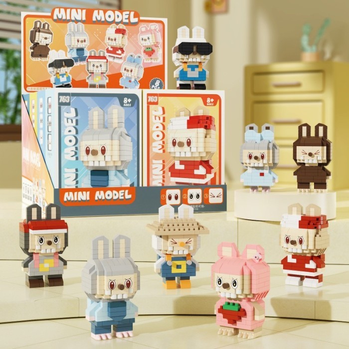 Jual [LOGU] Mainan Mini Bricks Seri Labubu Blessing, Mainan Building ...