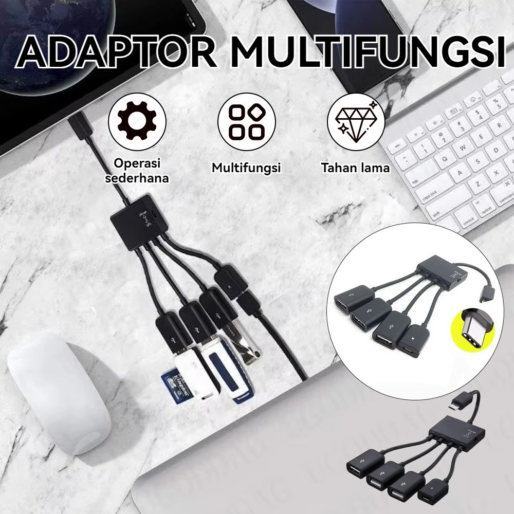 Jual Perangkat 4-in-1 yang berfungsi sebagai adaptor multi-port pembaca ...