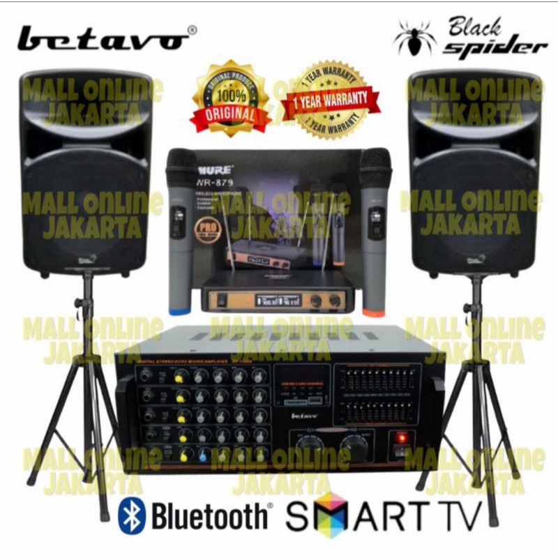 Jual Paket Sound System 15inch Speaker Black Spider Ampli Karaoke ...