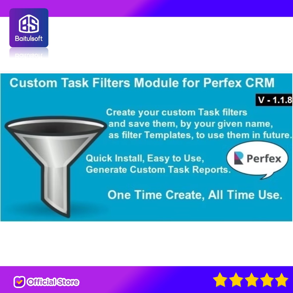 Jual ADDON PLUGIN CUSTOM TASK FILTERS MODULE FOR PERFEX CRM | Shopee Indonesia