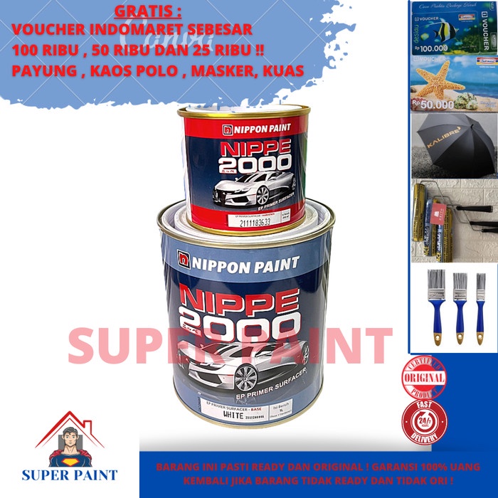 Jual CAT MINYAK DASAR (EPOXY PRIMER SURFACER) NIPPE 2000 / NIPPE EPOXY 1 L | Shopee Indonesia