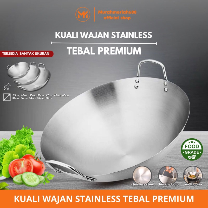 Jual MM - A080 - WAJAN KUALI PREMIUM TEBAL 47CM/43CM/40CM/38CM/36CM ...