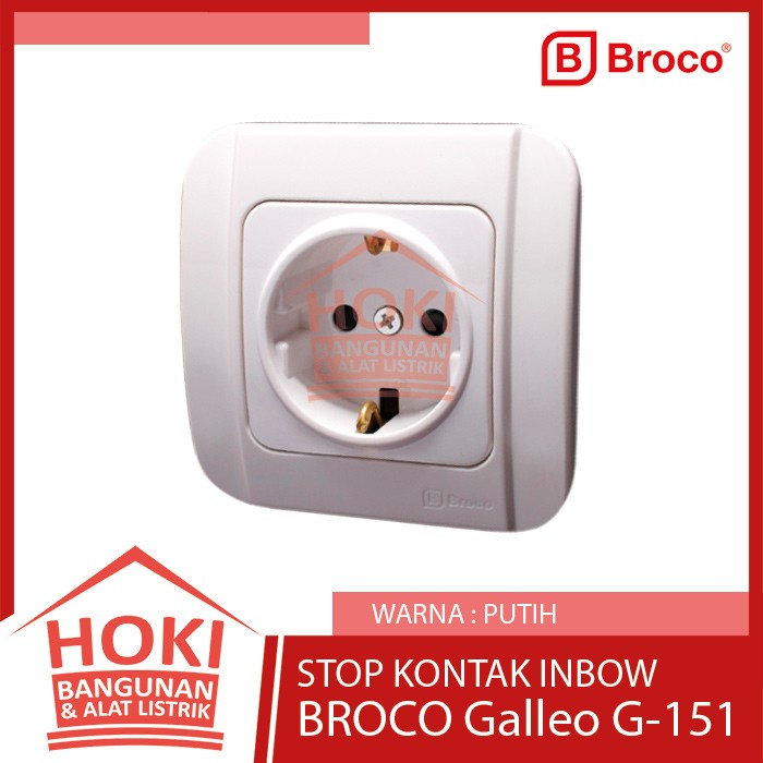 Jual STOP KONTAK IB ARDE BROCO Galleo G151 Putih - Colokan Tanam Inbow | Shopee Indonesia