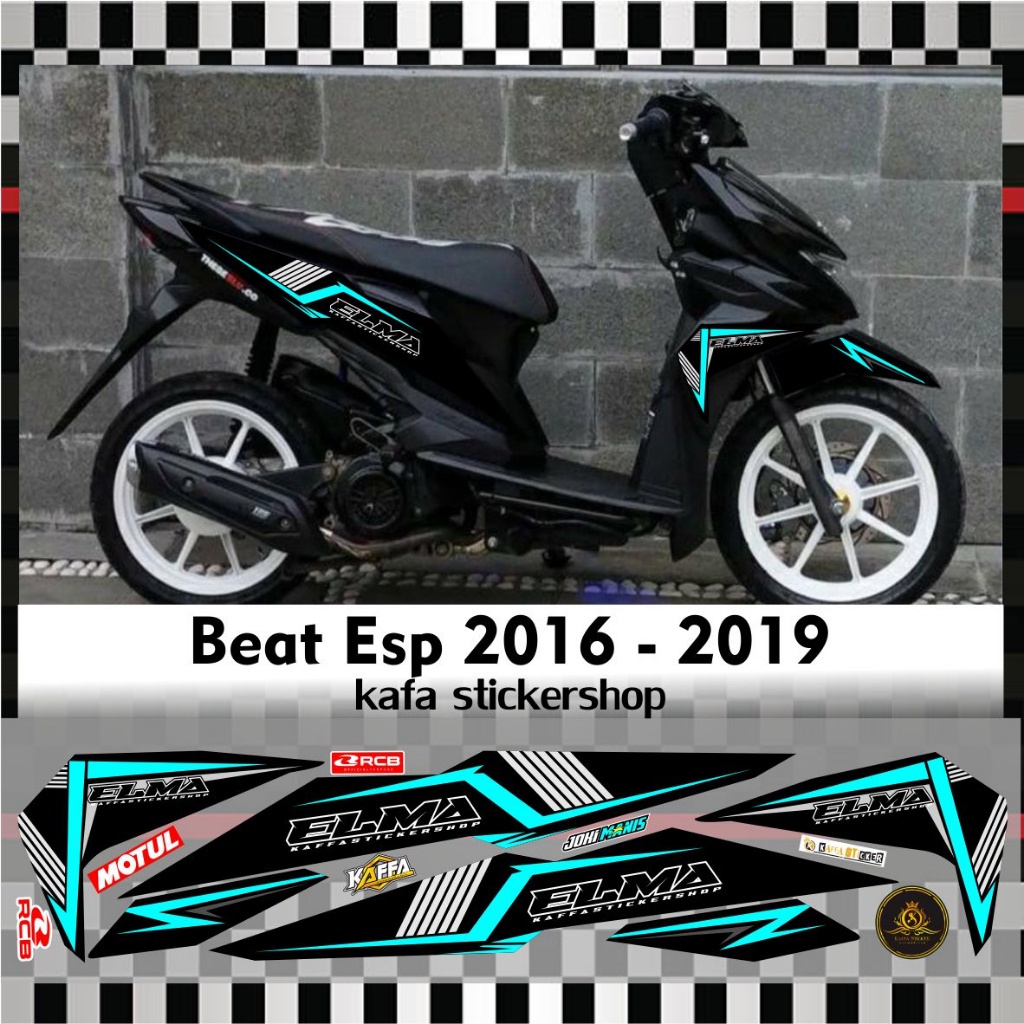 Jual Sticker Striping Variasi Beat Esp Sticker Elm Motif List Decal ...