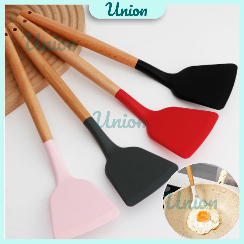 Jual UM Spatula Silicone Color Handle / Sodet Alat Masak / Silikon ...