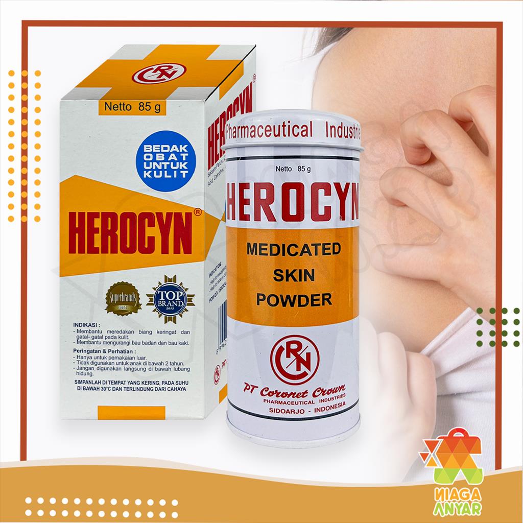 Jual NAS Herocyn Bedak Gatal dan Biang Keringat / Herosin Medicated ...