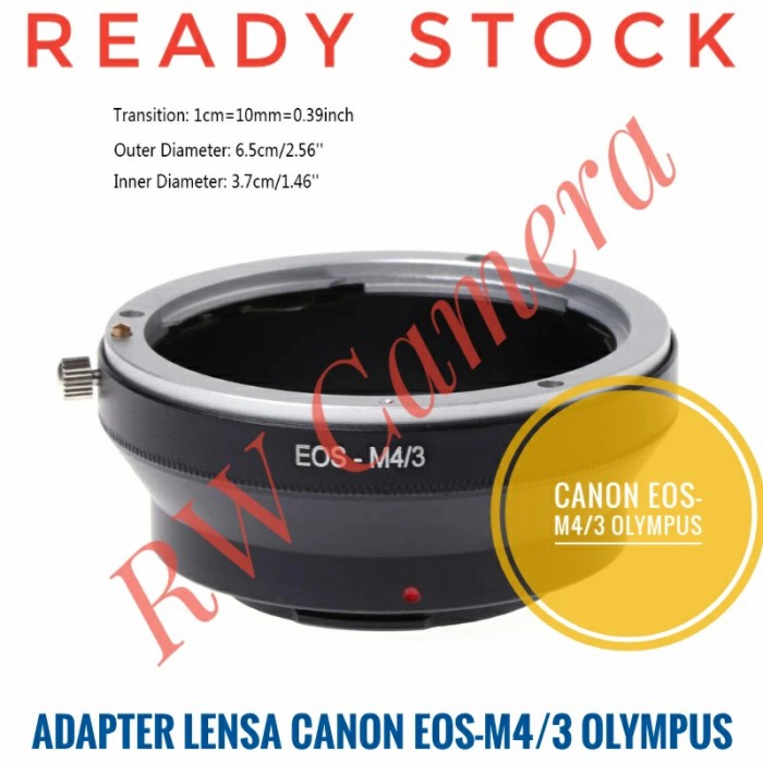 Jual Adapter EOS-M4/3 Lensa Canon EF KE Body Olympus MFT M43 Micro Four ...