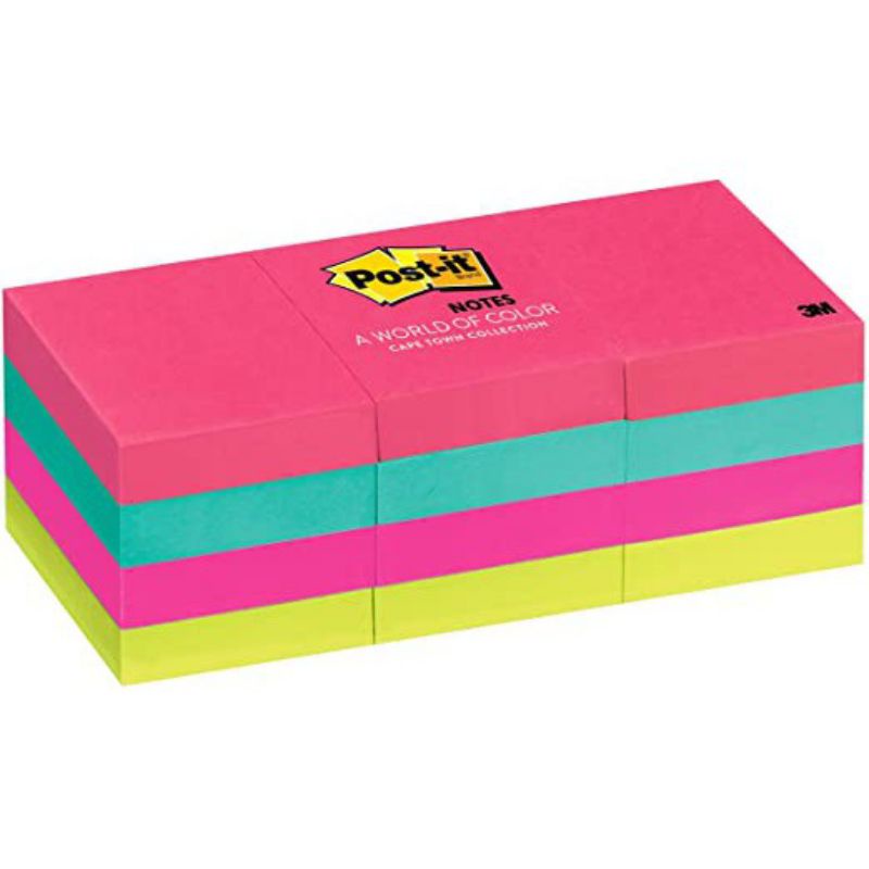 Jual Memo Stick/Sticky note/Pos-it 653 3m warna ( 1pak/12pcs ) | Shopee ...