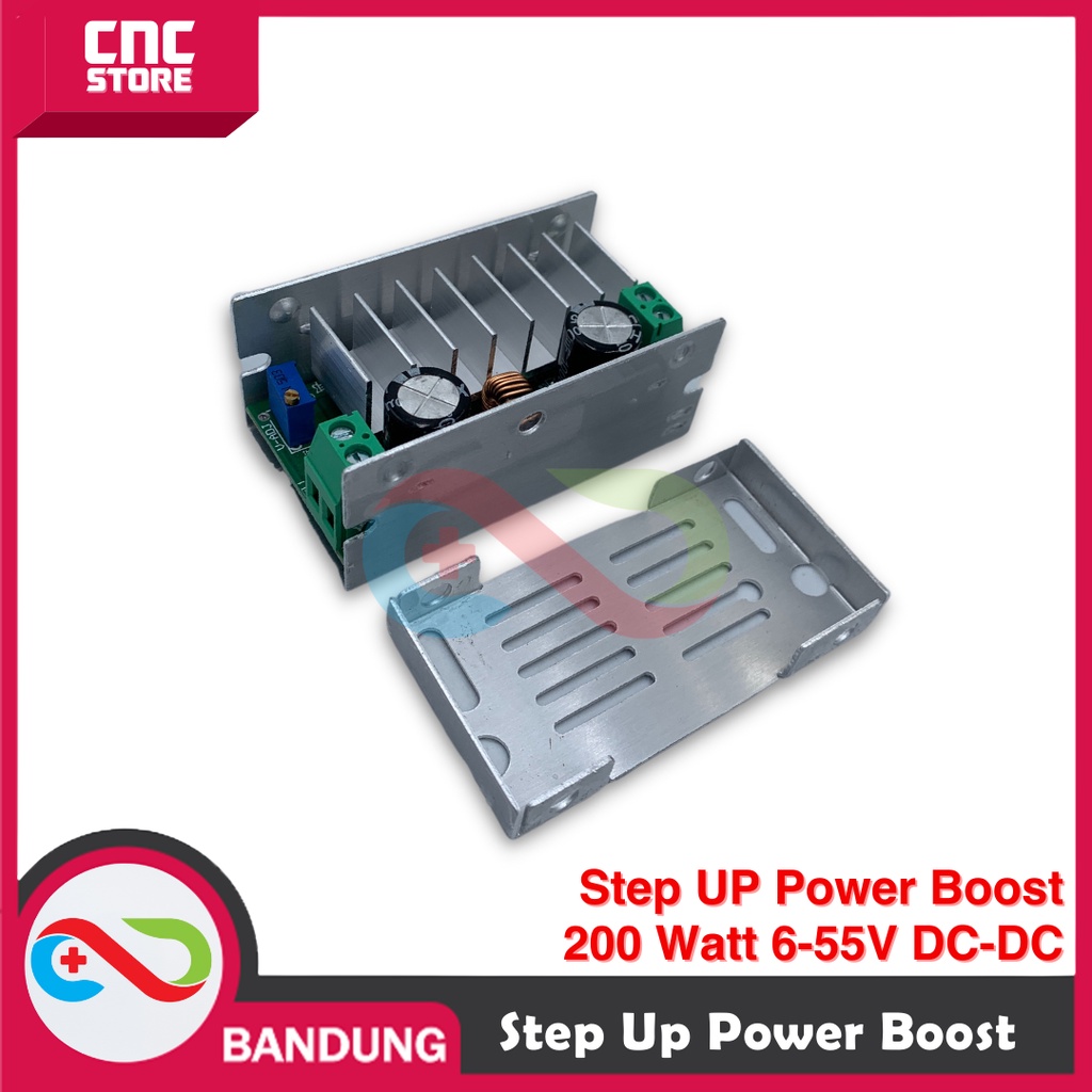 Jual STEP UP POWER BOOST 200 WATT 6-55V DC-DC CASING ALUMINIUM | Shopee ...