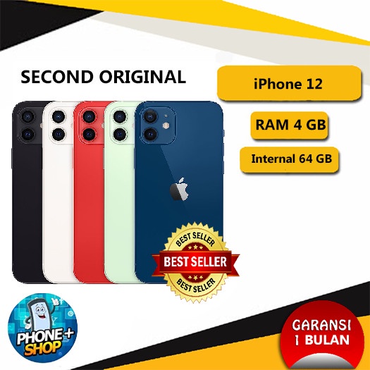 Jual iphone 12 64gb second mulus ex internasional fullset - Hitam, 12 MINI WIFI | Shopee Indonesia