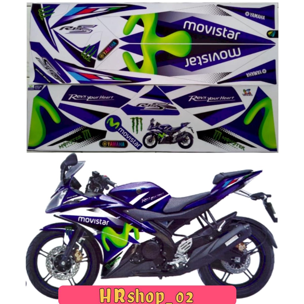 Jual DECAL MOTOR R15 V2 MOVISTAR BIRU VARIASI SEMI FULL BODY | Shopee ...