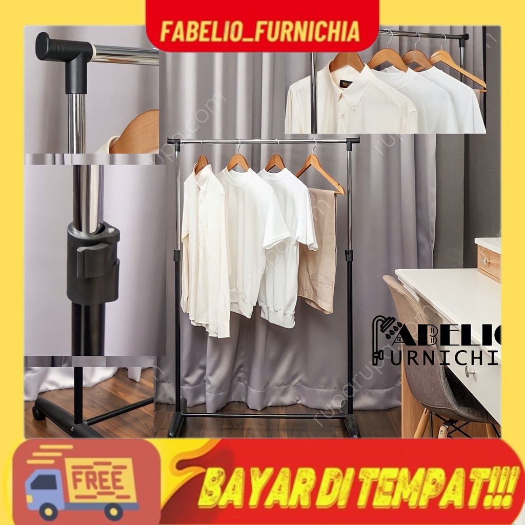 Jual RAK JEMURAN BAJU GANTUNG / Krisbow Gantungan Pakaian Dengan Roda ...