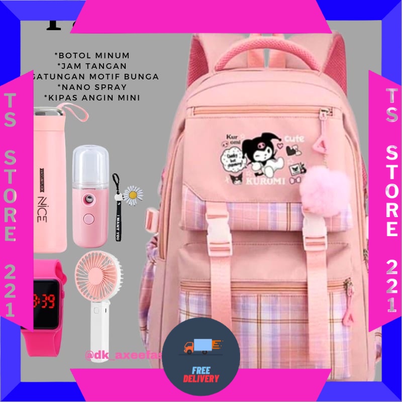Jual BACKPACK SEKOLAH SD SMP SMP KULIAH MUAT LAPTOP BANYAK BUKU/ Tas ransel terbaru motif cantik ...