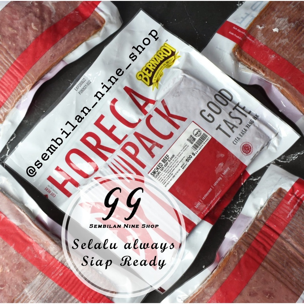 Jual Bernardi HORECA PACK Smoked Beef BLOCK 500 Gram Daging Sapi Asap ...