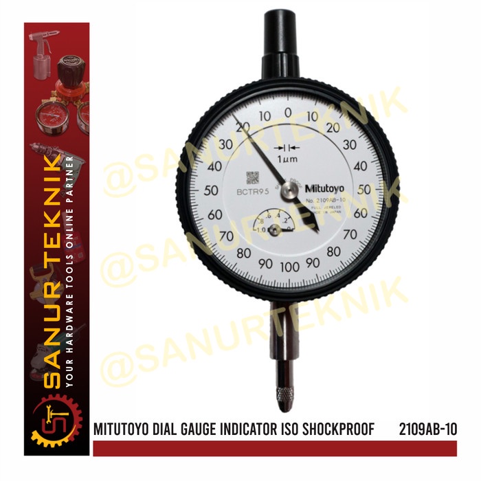 Jual Mitutoyo 2109ab 10 Dial Gauge Indicator Iso Shockproof 1mm 0 001mm