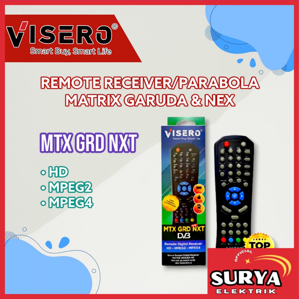 Jual Remote digital receiver HD MTX GRD MPEG2 MPEG4 Matrix Garuda ...