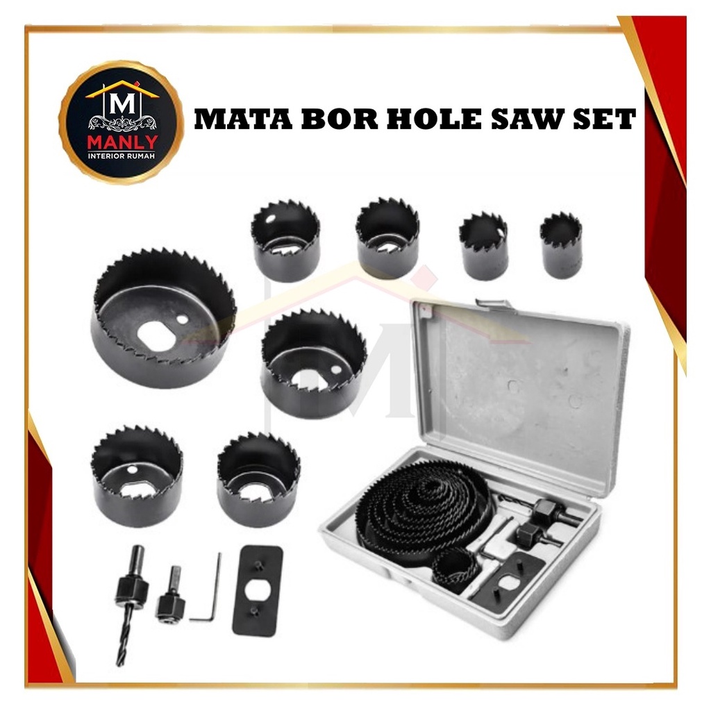 Jual Mata Bor Hole Saw Kit 16 pcs Hole Saw Kit Set 16Pcs Mata Bor ...
