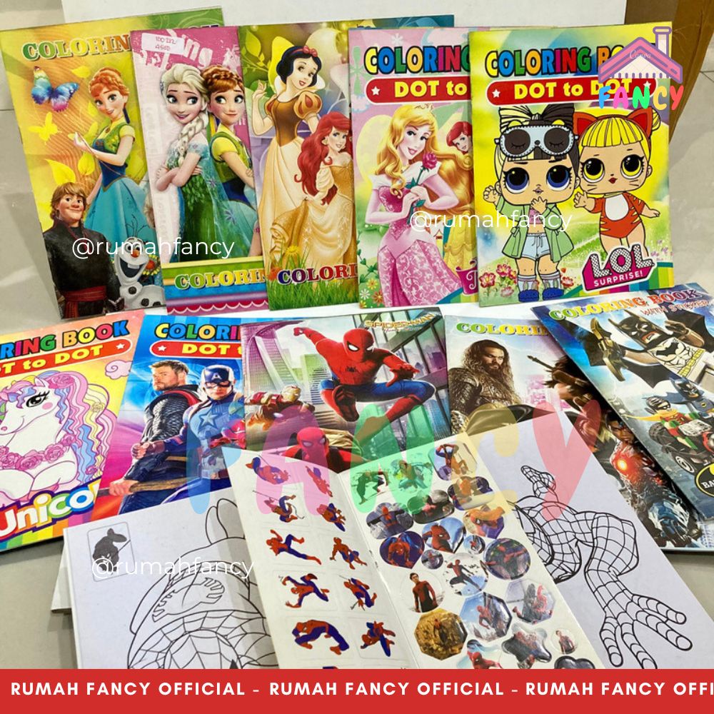 Jual Buku Mewarnai + Stiker AB Kecil (Tinggi 21 cm x Lebar 16.5 cm ...