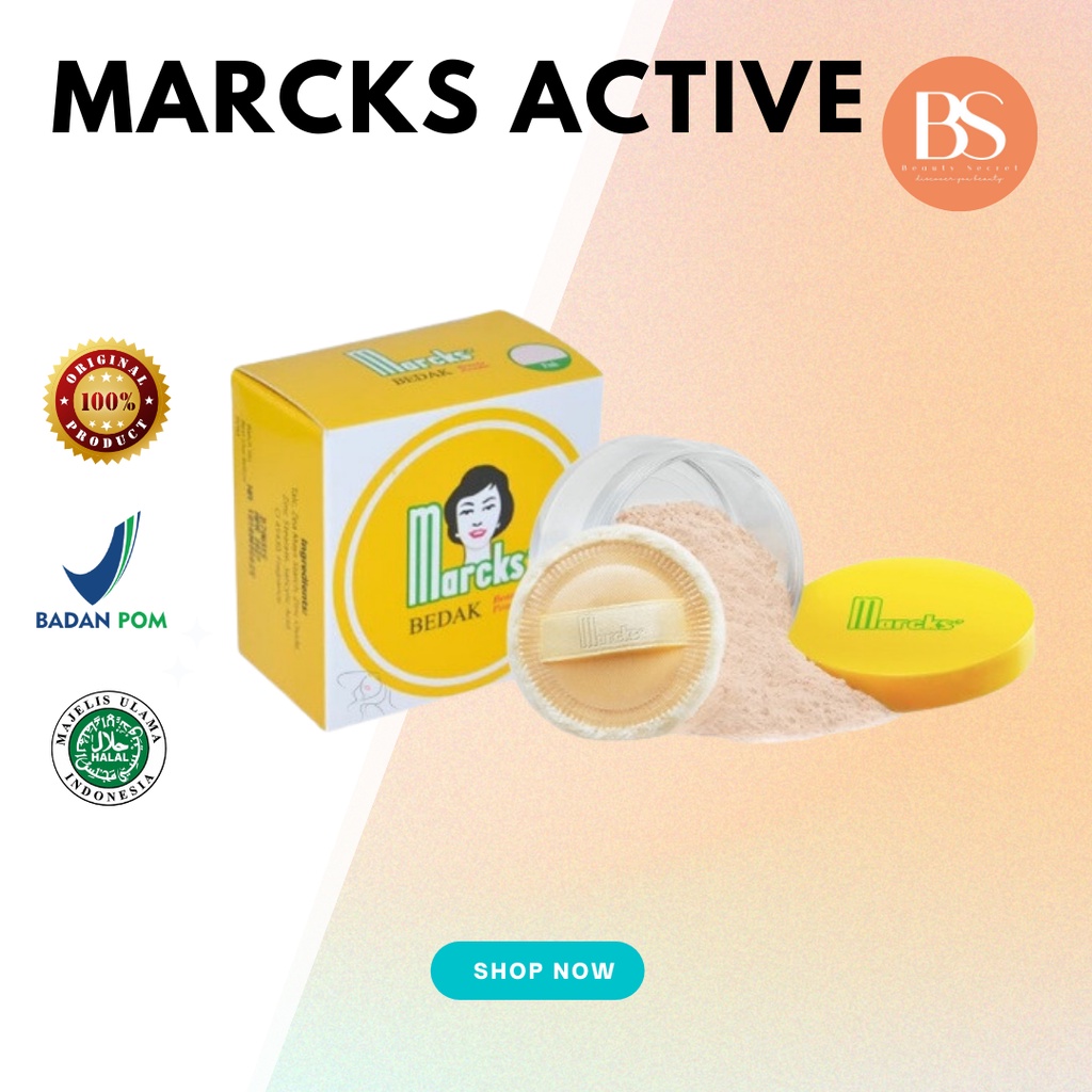 Jual Marcks Bedak Beauty Powder 20gr (100% ORIGINAL & BPOM) | Shopee ...