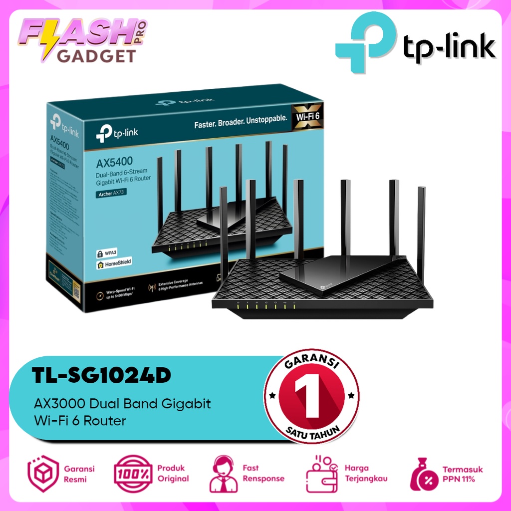 Jual TP-Link Archer AX73 AX5400 Dual-Band Gigabit Wi-Fi 6 Router ...
