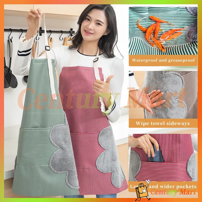 Jual Apron Dapur Anti Air Minyak bisa Lap Tangan /Celemek Masak/Celemek ...