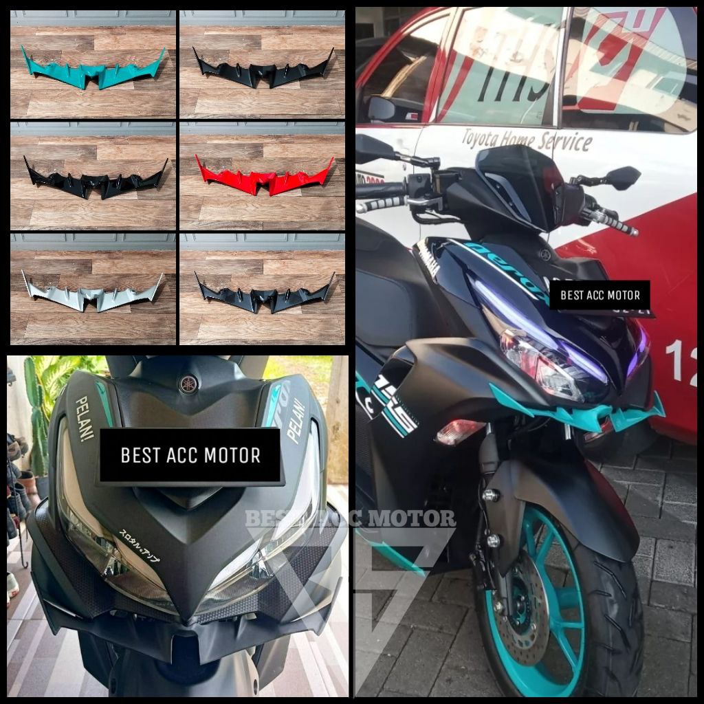 Jual WINGLET AEROX NEW 2021 2022 2023 ABS NON ABS MODEL H2 H2R WINGLET ...