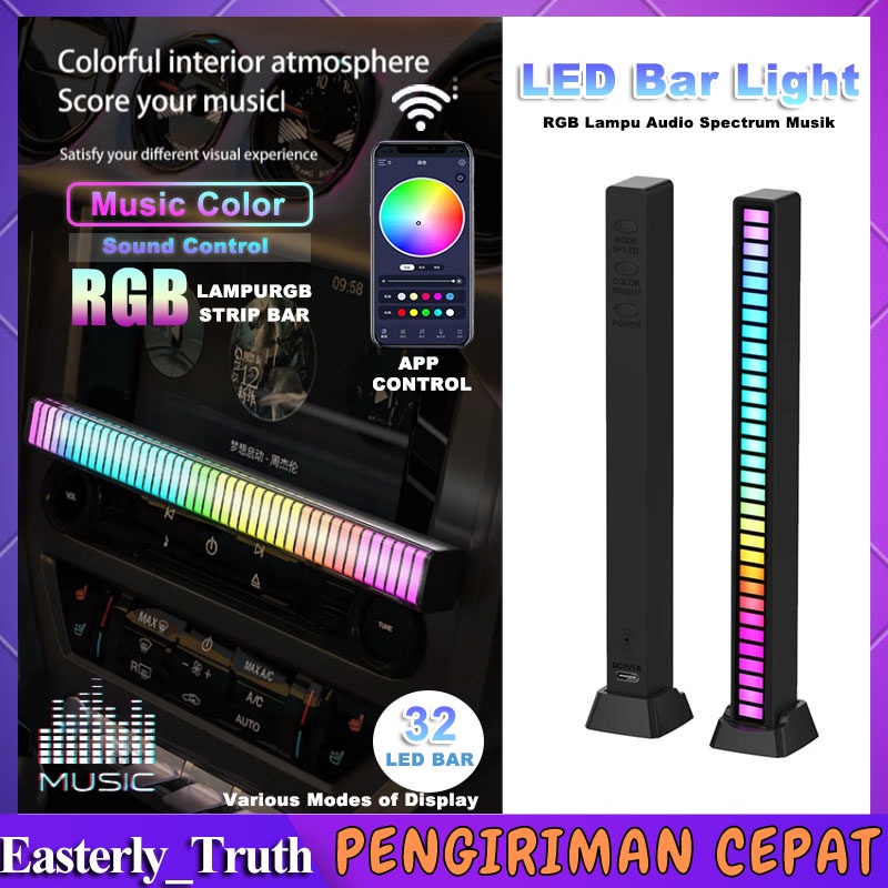 Jual [APP Control] Lampu LED RGB Bar Strip Spectrum Audio Indicator ...
