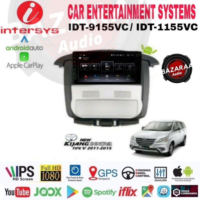 Jual Head Unit Android INTERSYS 9 Inch INNOVA Tipe V 2011 - 2015 PNP ...