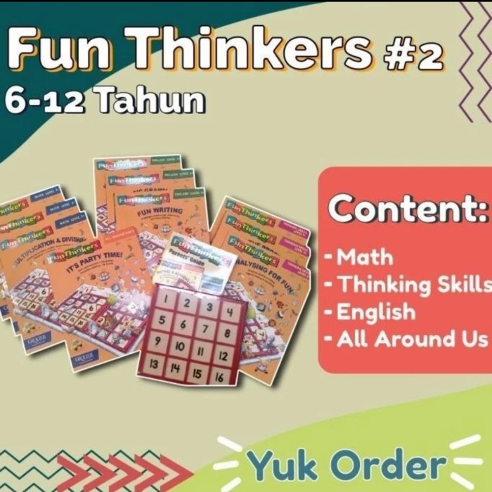 Jual Grolier Fun Thinkers 2 Advance hijau 6-12 tahun media edukasi ...
