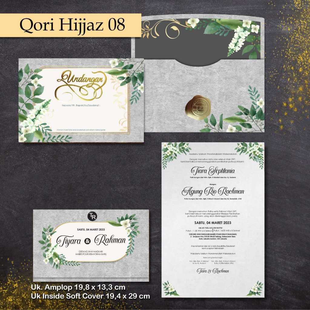 Jual Djoeragan Cetak Undangan Pernikahan Amplop Softcover Premium Mewah ...