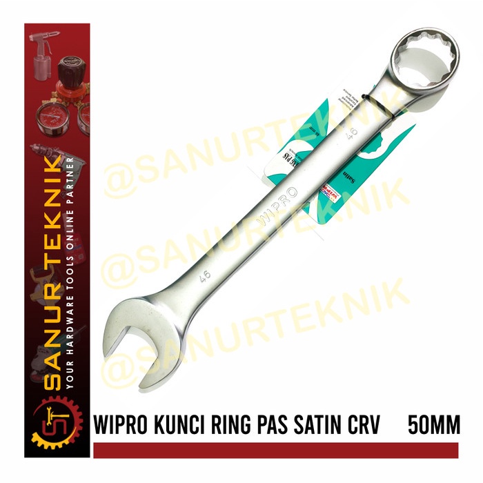 Jual WIPRO Combination Wrench / Kunci Ring Pas Satin CRV 50mm 50 mm | Shopee Indonesia