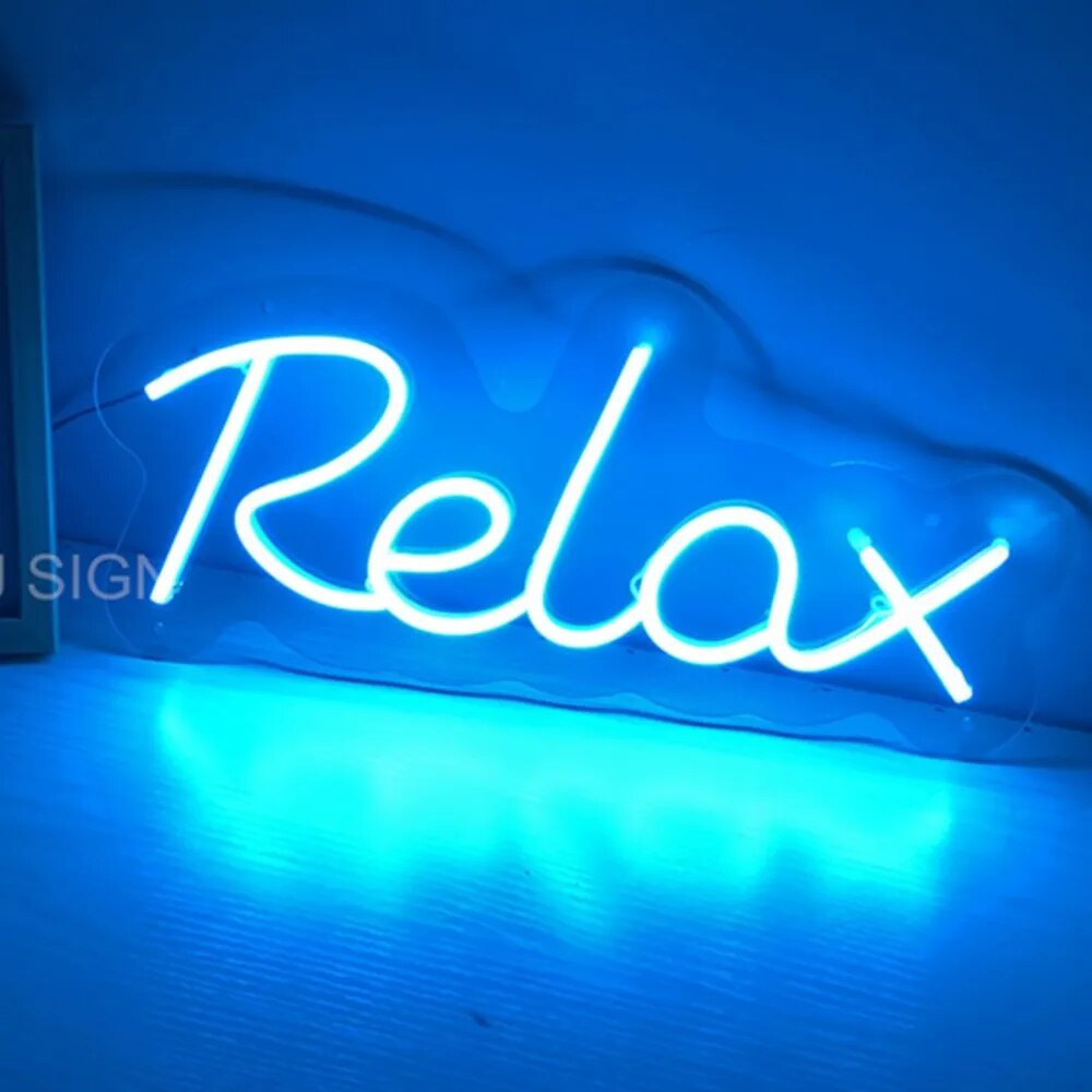 Jual LED Neon Sign Relax Neon Light Sign Game Room Decor Bedroom Wall ...