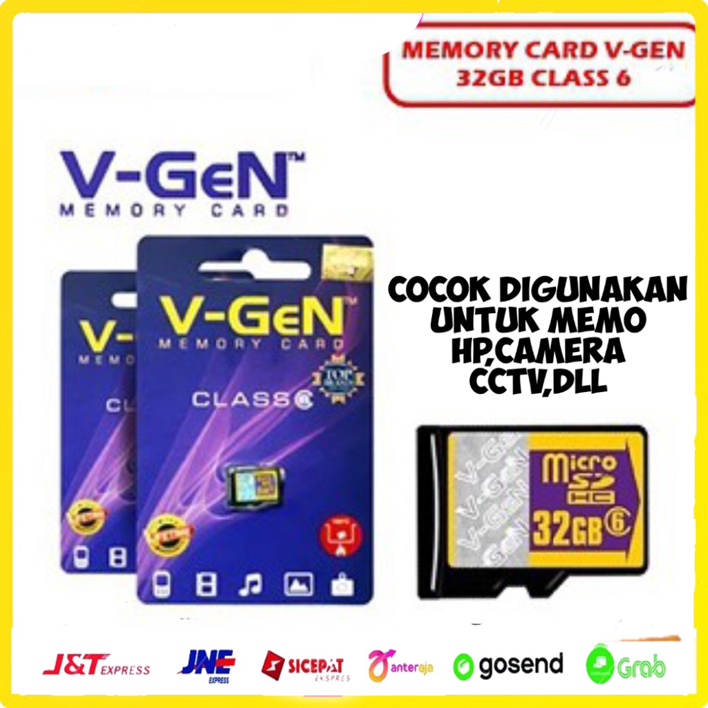 Jual Memory Card VGEN 32GB Class 6 Original Micro Sd V-GEN Mmc 32GB ...