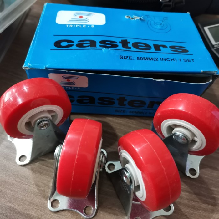 Jual Roda 2 inch nylon Mati roda caster roda troli 4 pcs 2 inch trolly ...