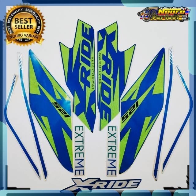 Jual Stiker striping yamaha Xride X-Ride 2018 biru motor standar bagus ...