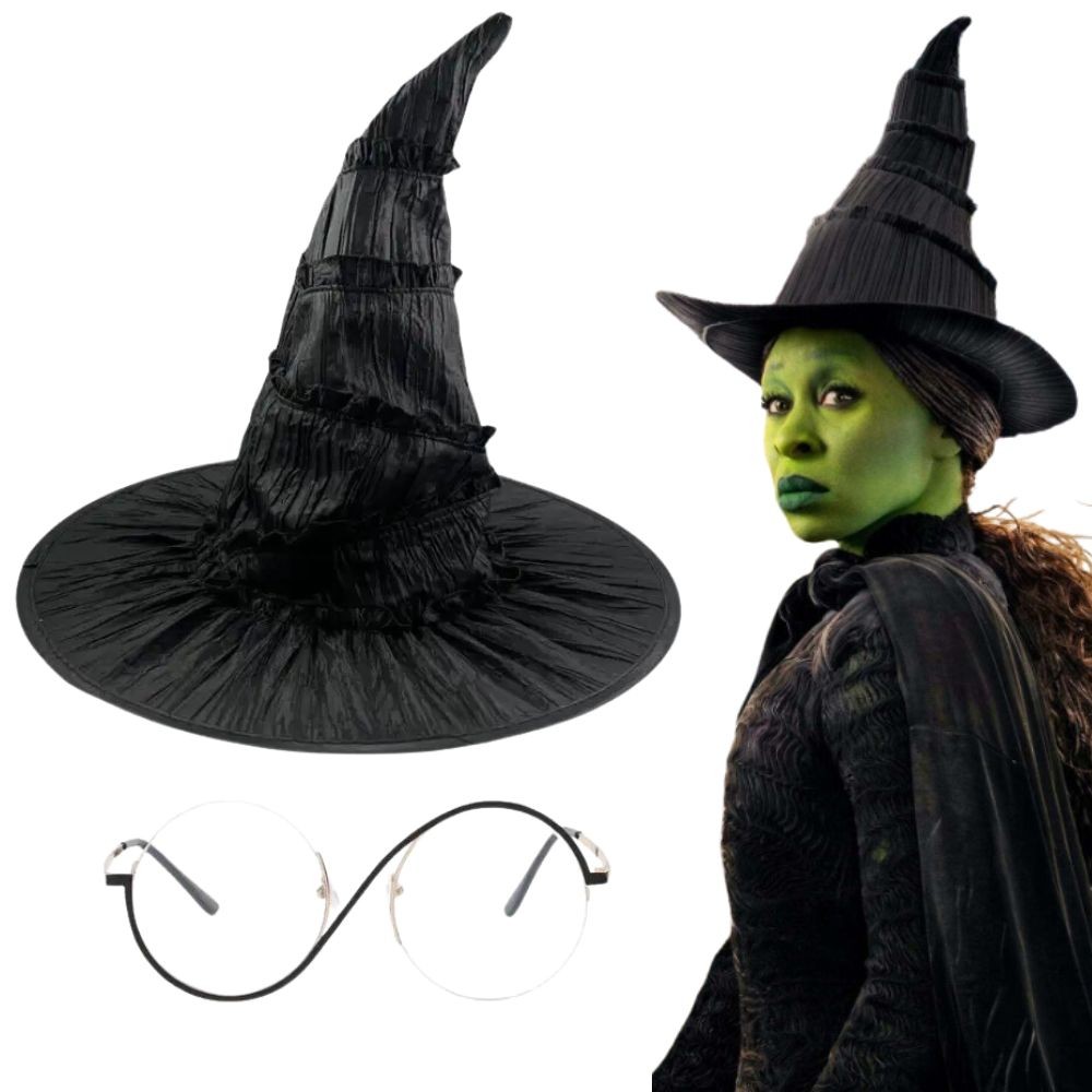 Jual Wicked Elphaba Cosplay Hat Glasses Eyewear Fantasia Costume ...