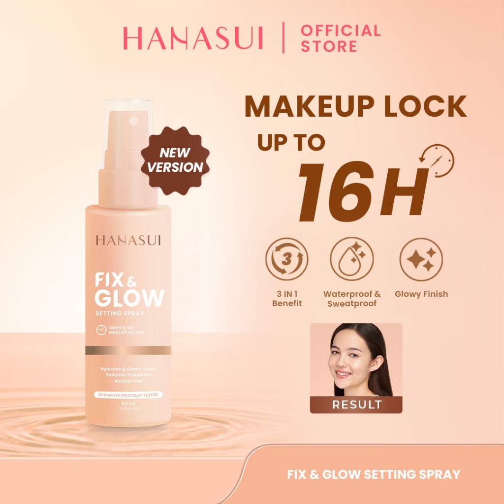 Jual Hanasui Fix & Glow Setting Spray | Shopee Indonesia
