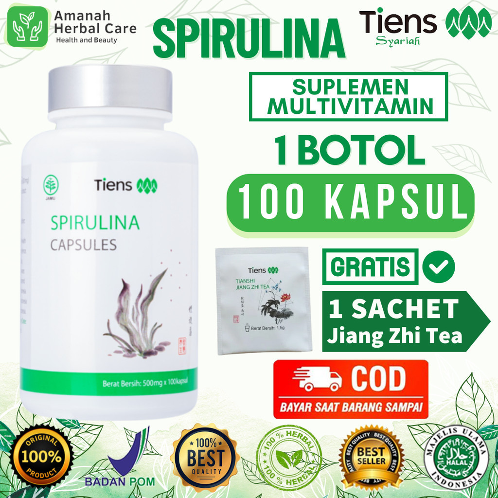 Jual Penambah Daya Tahan Tubuh Spirulina Suplemen Multivitamin ...
