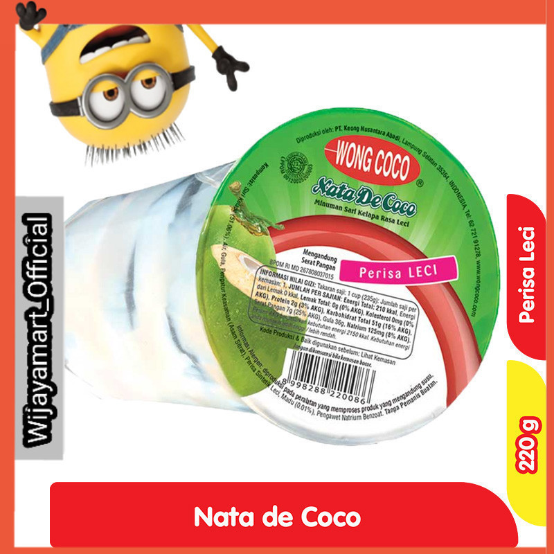 Jual Wong Coco Nata De Coco Minuman Sari Kelapa Rasa Leci 220 g ...