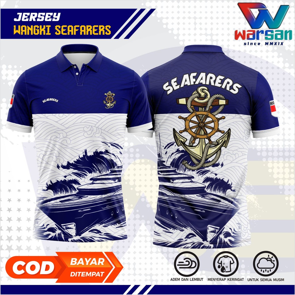 Jual JERSEY WANGKI SEAFARERS DRYFIT / KAOS KERAH PELAUT FULLPRINTING ...