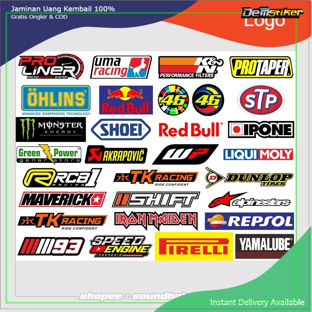 Jual Stiker Motor Racing Herex Anti Air Pack Isi 30 - Proliner | Shopee ...
