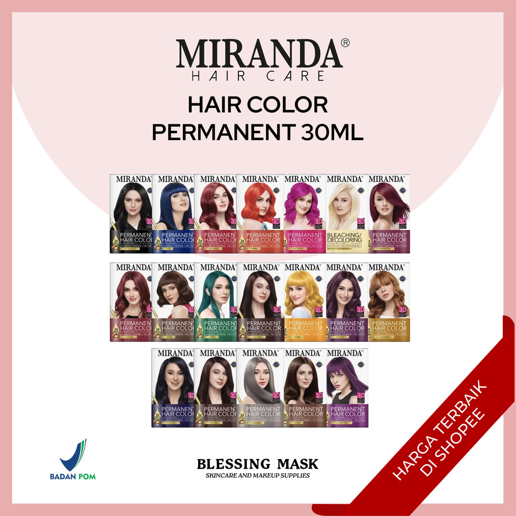 Jual Miranda Hair Color 30mL | Pewarna rambut permanent | Shopee Indonesia