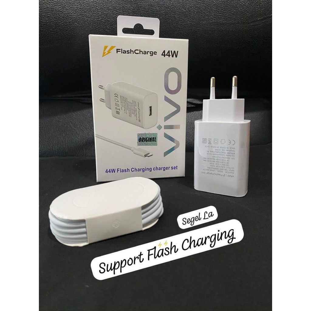 Jual Charger Vivo Micro USB Type C 44W Flash Charger V23 V21 V25 PRO ...