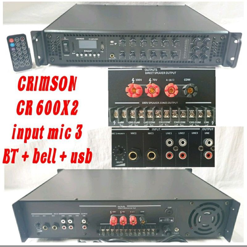 Jual Amplifier buat corong toa amplifier Crimson CR600 ORIGINAL ...