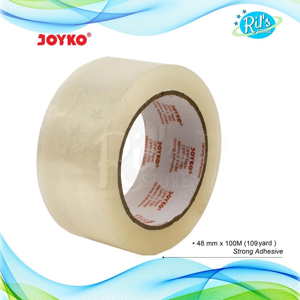 Jual Lakban Bening Lakban Coklat Joyko 48 mm x 100 M ( 109 yard ) / Opp Tape Bening / OPP Seal ...
