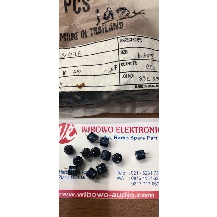 Jual Capacitor elco 47uf-6,3v BP 47uf 6.3v 6,3v BP WB27 | Shopee Indonesia
